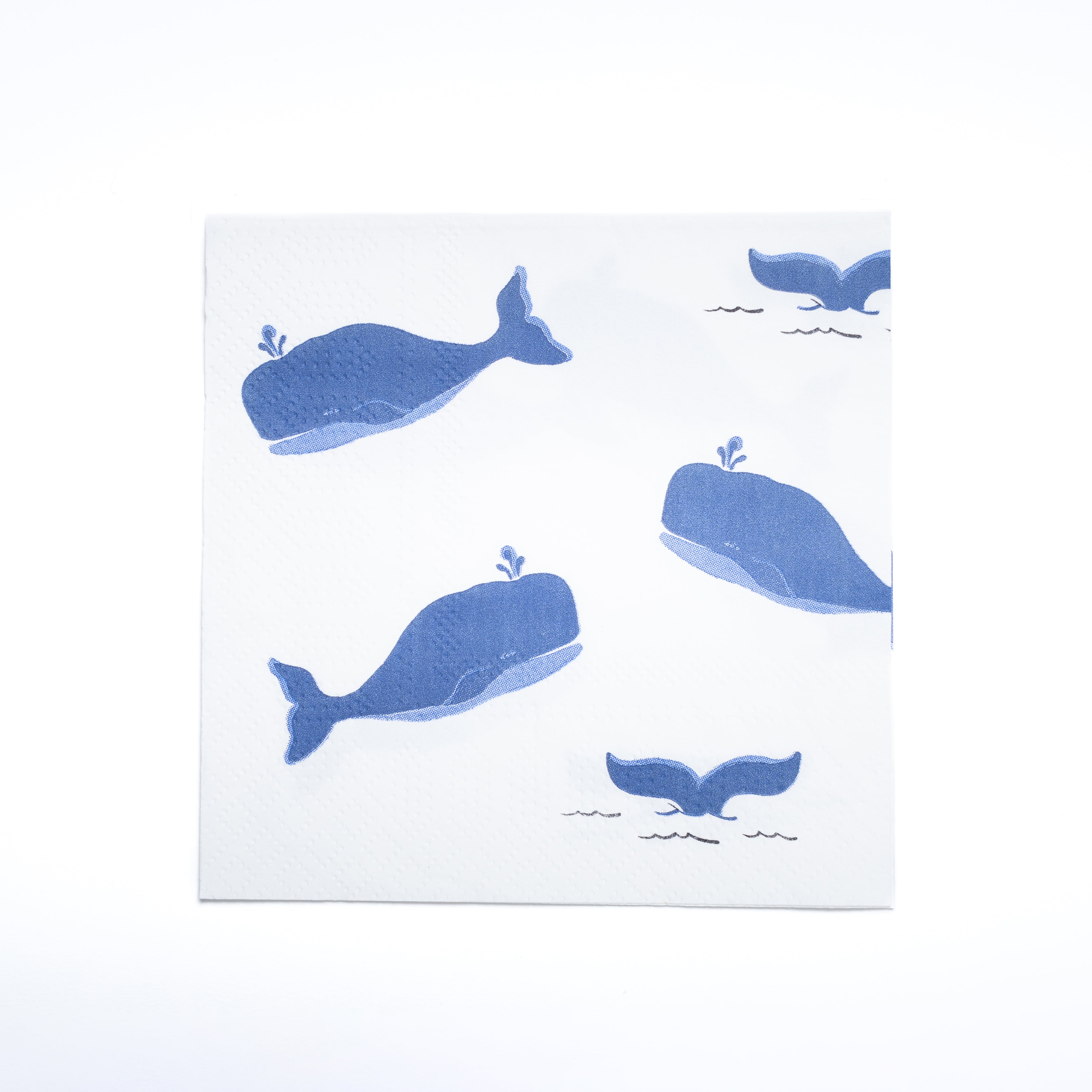 Paper Cocktail Napkins – Blue Whale – The Spotted Whale
