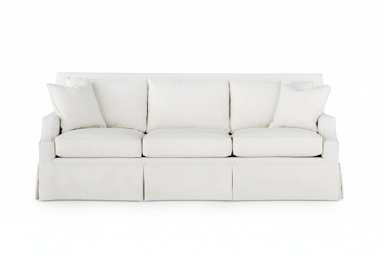 Paige Upholstered Swoop Arm Sofa - Tiny Twill White – The Spotted Whale