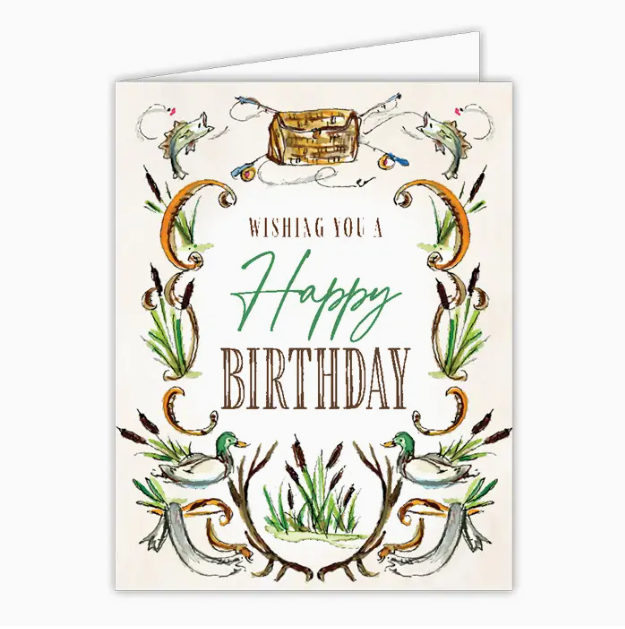 Hunting Birthday Card Template Scottish Tartan Stag Happy Birthday