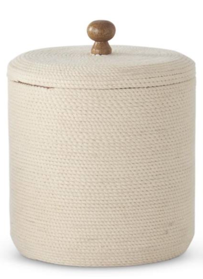 Rope Wrapped Wood Lidded Container Large – The Spotted Whale